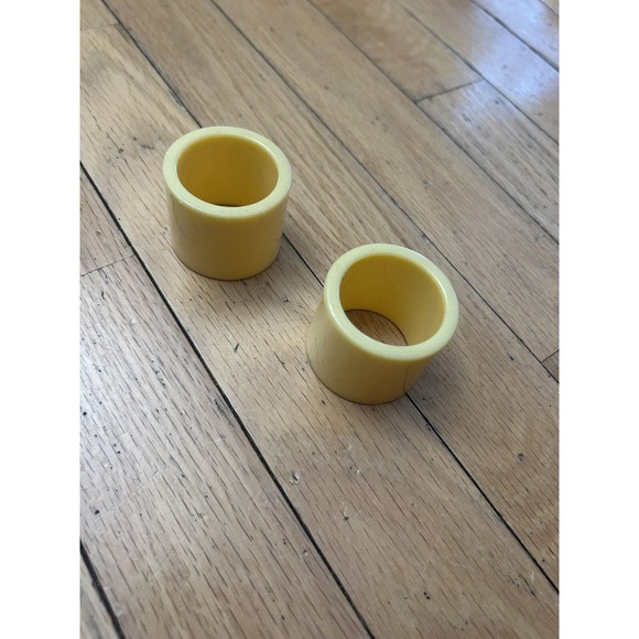 Unbranded | Dining | Rare Set Of 2 Cream Yellow Napkin Rings Made In ...